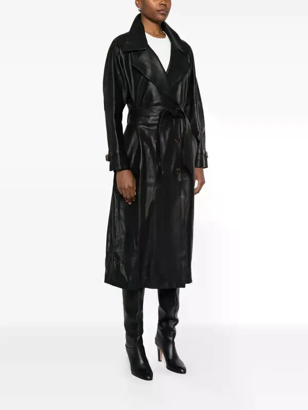 VICOLO Double-breasted Belted Coat