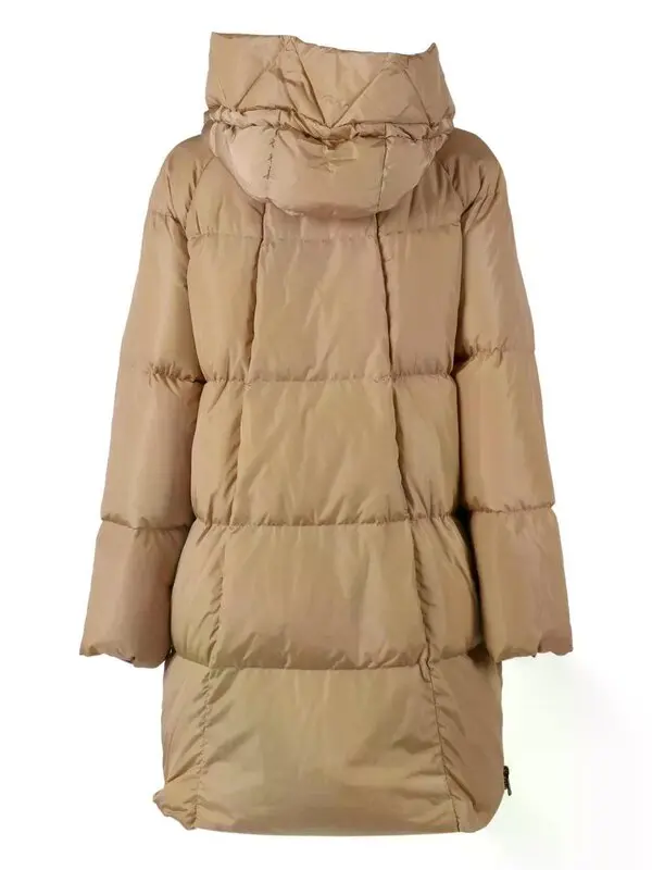 Max Mara Hooded Long Imbottito Coat - Neutrals