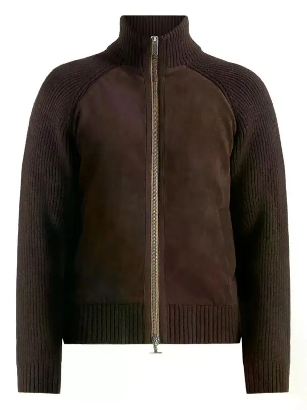 Manière De Voir Faux-suede & Knit Jacket