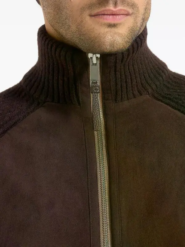 Manière De Voir Faux-suede & Knit Jacket