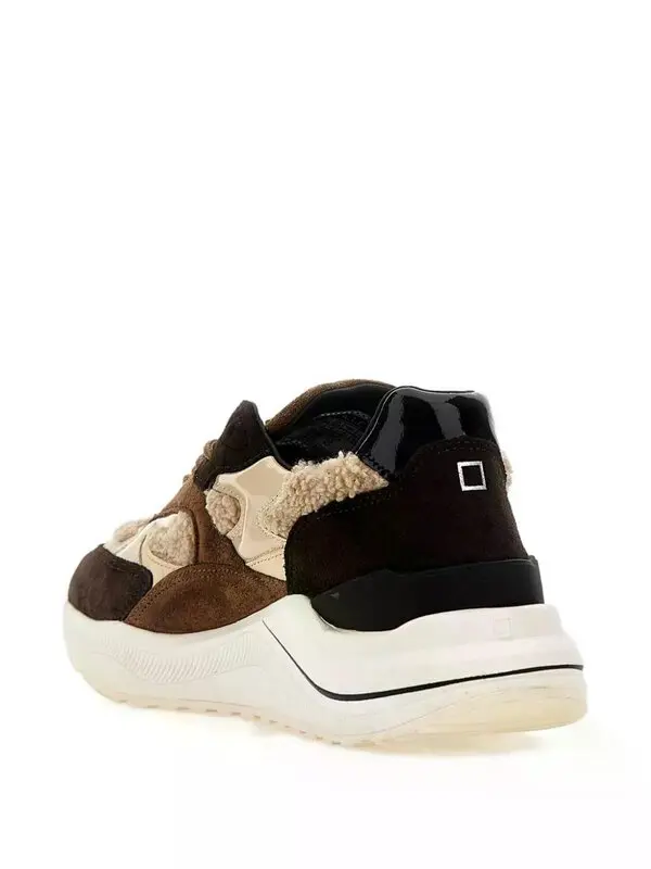 D.a.t.e. Shiny Leather Teddy Sneakers