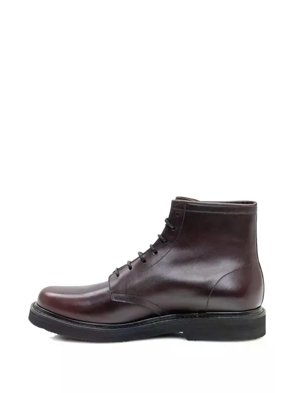 Premiata Topstitched Lace-up Boots