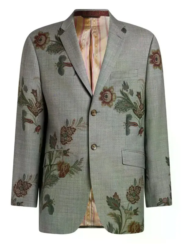 Etro Floral-print Single-breasted Jacket