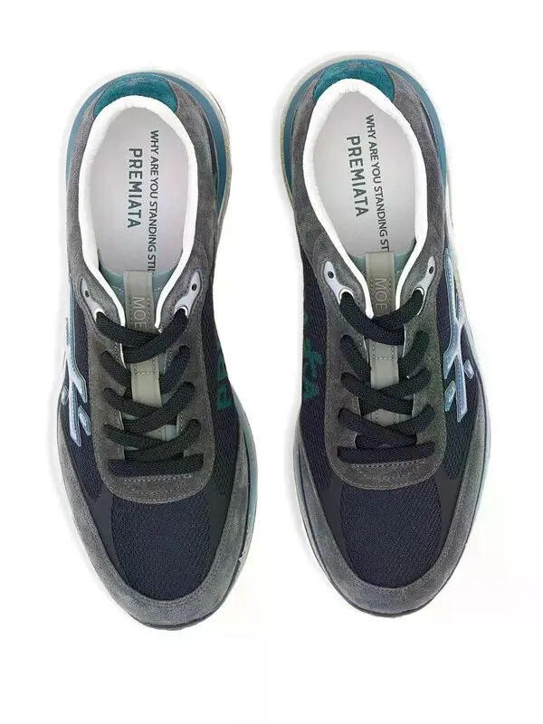 Premiata Logo Heel Trainers - Blue