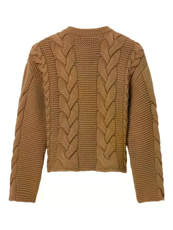 La DoubleJ Cable-knit Cardigan - Brown