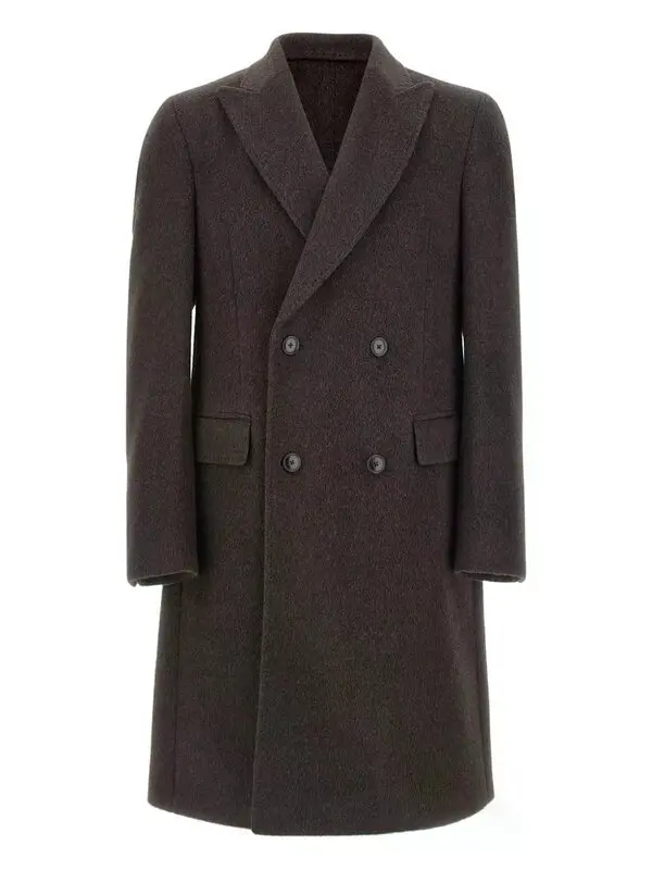 BOSS Peak Lapels Double-breasted Coat