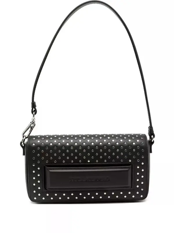 Karl Lagerfeld Logo-debossed Shoulder Bag - Black