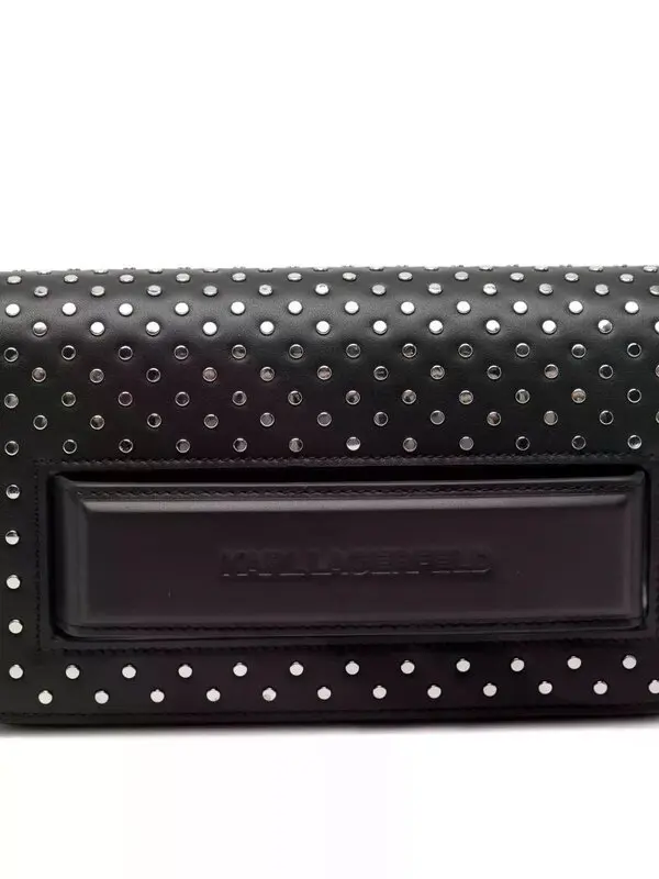 Karl Lagerfeld Logo-debossed Shoulder Bag - Black