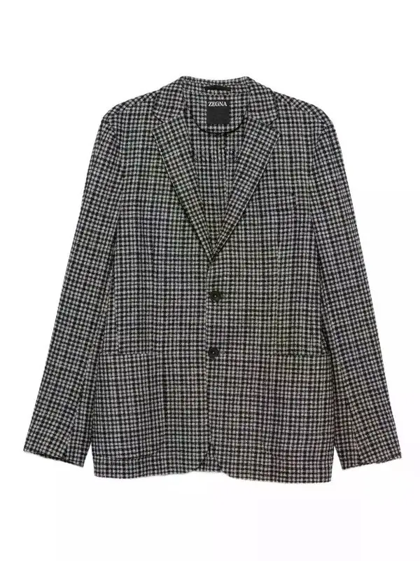 Zegna Checked Jacket - Grey