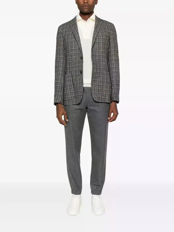 Zegna Checked Jacket - Grey