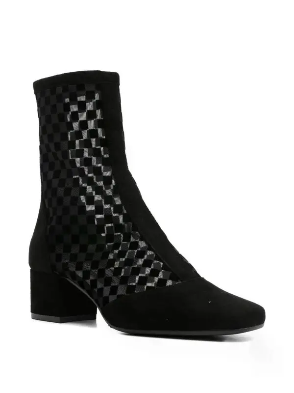 CAREL Checkered Ankle Boots