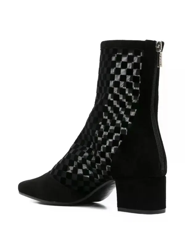 CAREL Checkered Ankle Boots