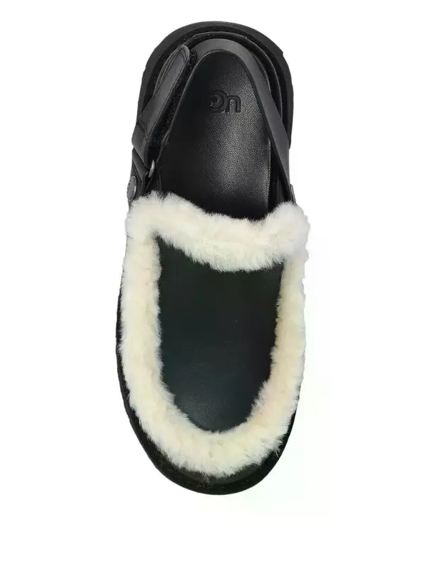 UGG 51mm Esmee Fur Trim Mules - Black
