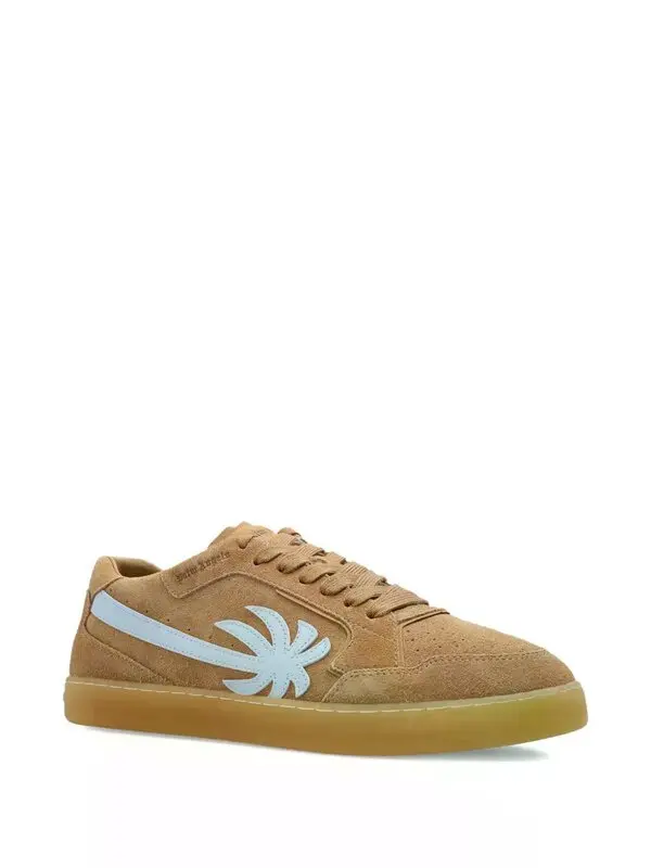 Palm Angels Palm Tree Leather Sneakers - Brown