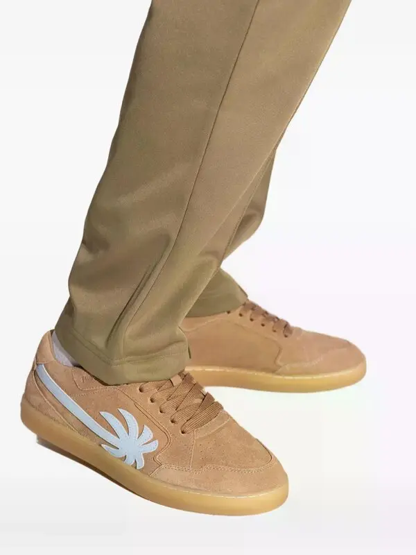 Palm Angels Palm Tree Leather Sneakers - Brown