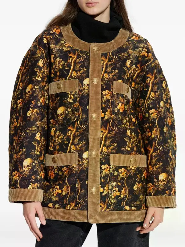 R13 Skull-print Floral Jacket
