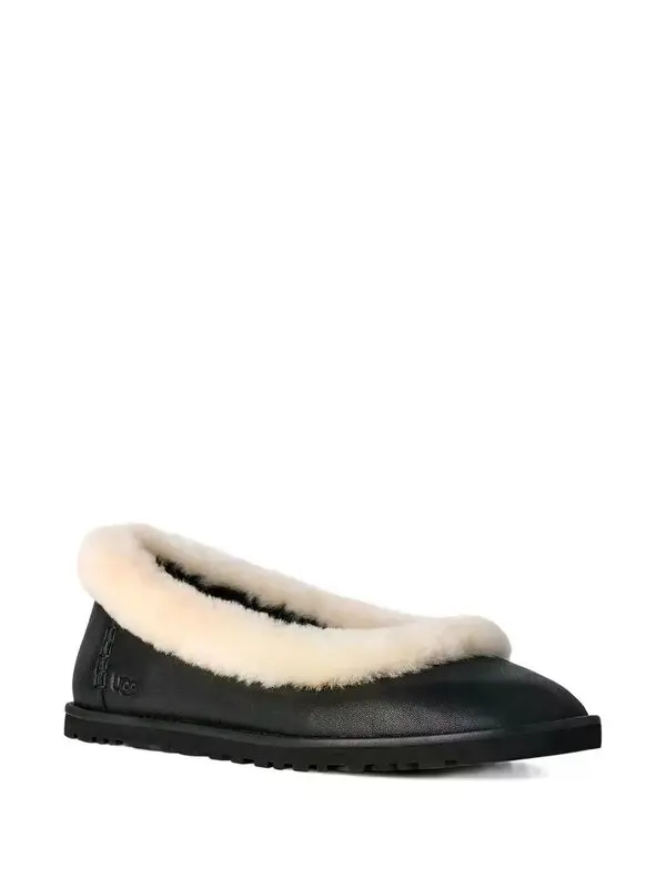 UGG Fur Trim Ballerina Shoes