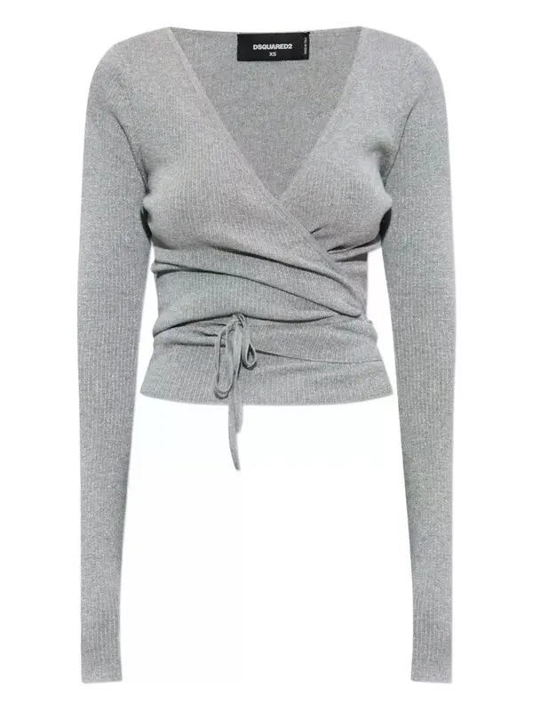 Dsquared2 Wrap-style Knit Top - Grey