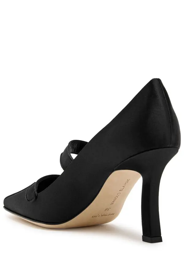 Manolo Blahnik Ganeus Satin Pumps