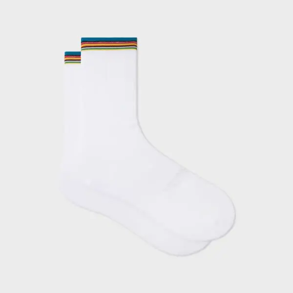 Paul Smith Signature Stripe Tipping Cycling Socks - White