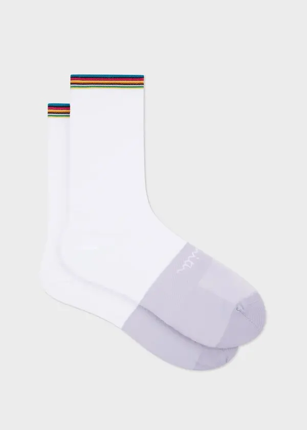 Paul Smith Signature Stripe Cycling Socks - White