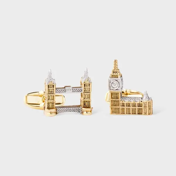 Paul Smith Gold And Silver 'london Souvenir' Cufflinks - Multicolour