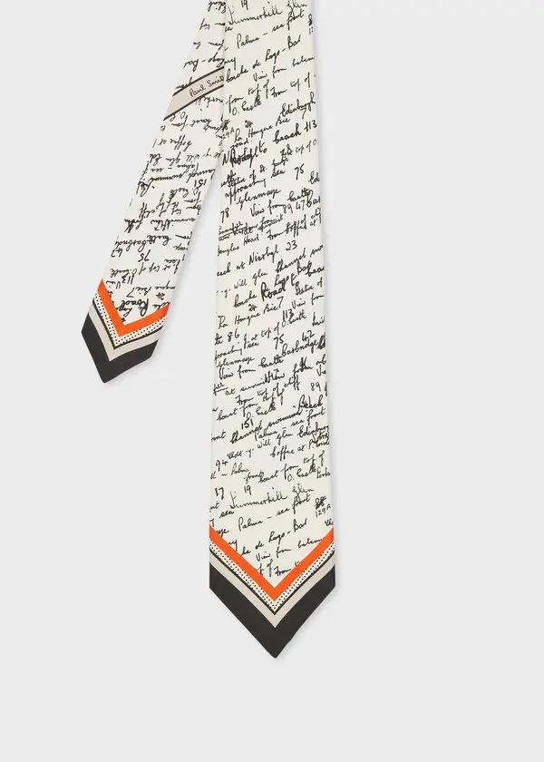 Paul Smith Script Print Tie - Red