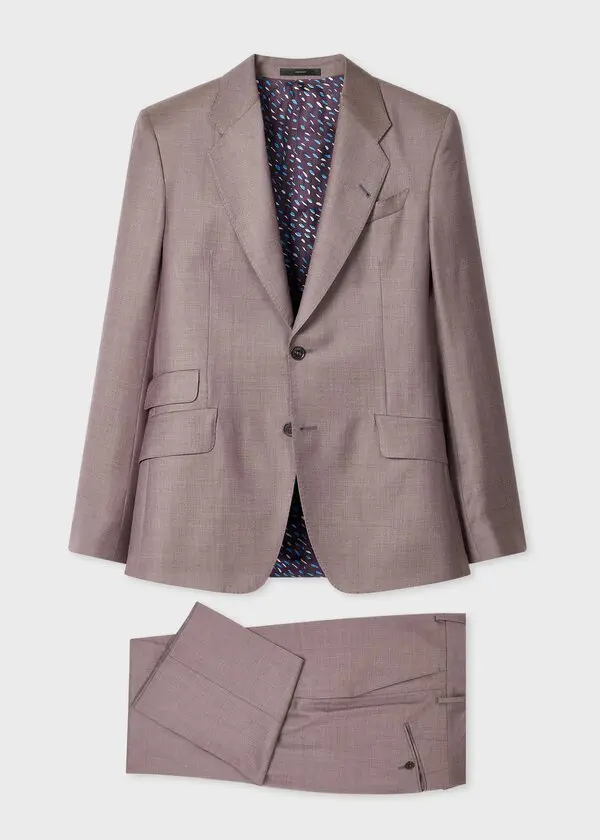 Paul Smith Washed Lilac Wool Suit - Purple