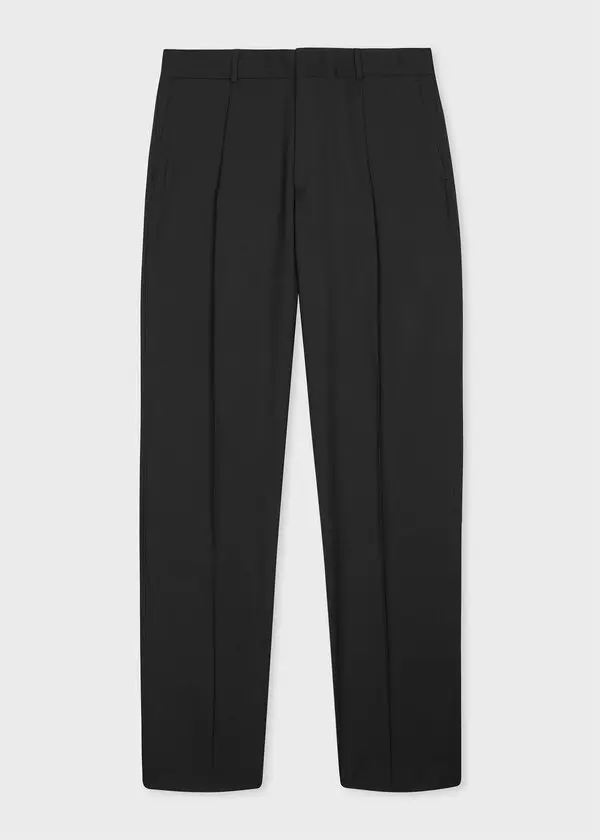 Paul Smith Wool-mohair Pleated Trousers - Black
