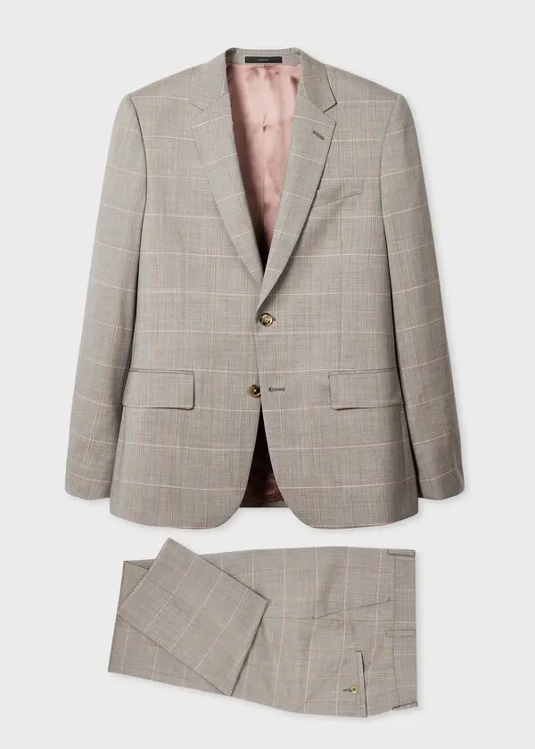 Paul Smith The Soho Tailored-fit Windowpane Check Wool-cashmere Suit - Grey