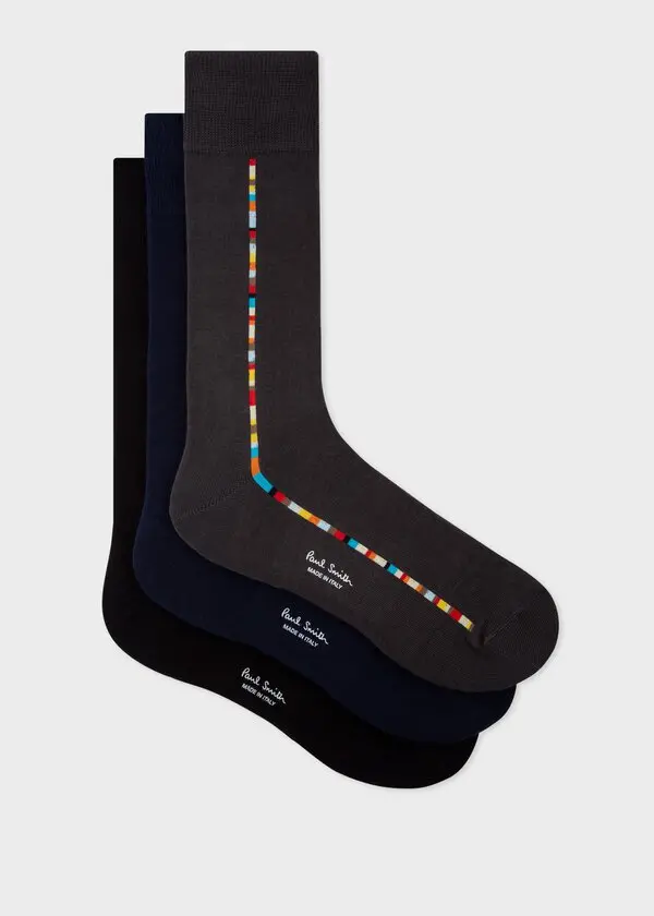 Paul Smith Central 'signature Stripe' Socks Three-pack