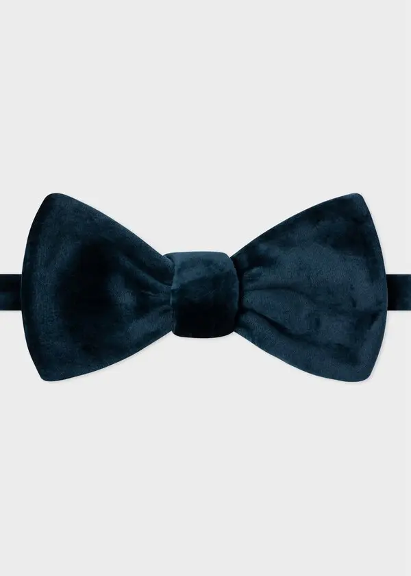Paul Smith Velvet Self-tie Bow Tie - Blue