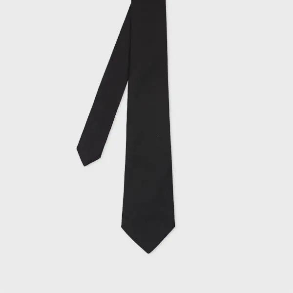 Paul Smith Silk-blend Neck Tie - Black