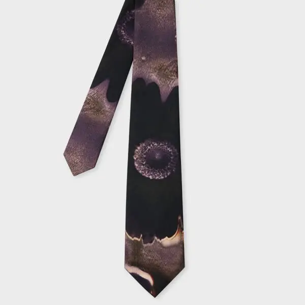 Paul Smith Silk 'field Flowers' Neck Tie - Purple