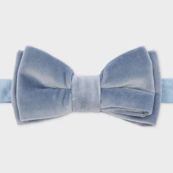 Paul Smith Velvet Bow Tie - Blue