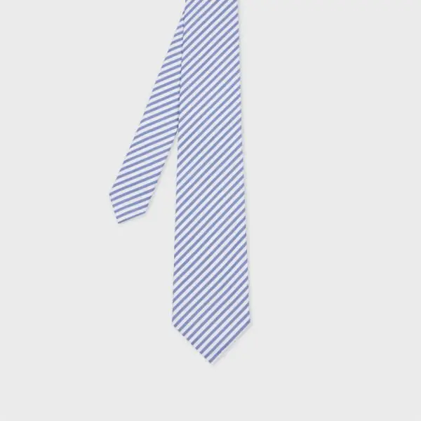 Paul Smith Stripe Neck Tie - Blue