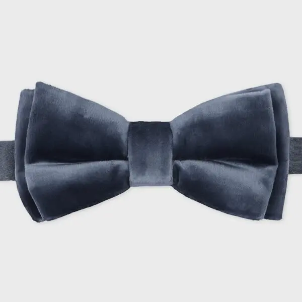 Paul Smith Steel Velvet Bow Tie - Blue