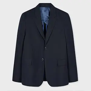 Paul Smith Dark Navy Linen Buggy-lined Blazer - Blue