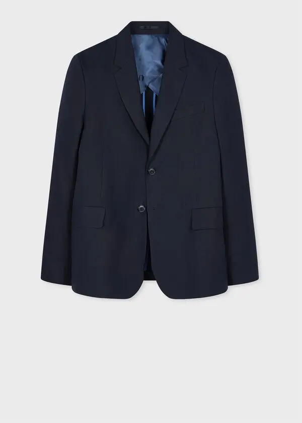 Paul Smith Dark Navy Linen Buggy-lined Blazer - Blue