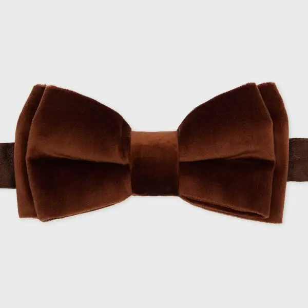 Paul Smith Velvet Bow Tie - Brown