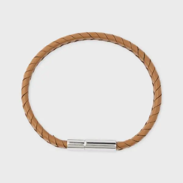 Paul Smith Braided Leather Bracelet - Brown