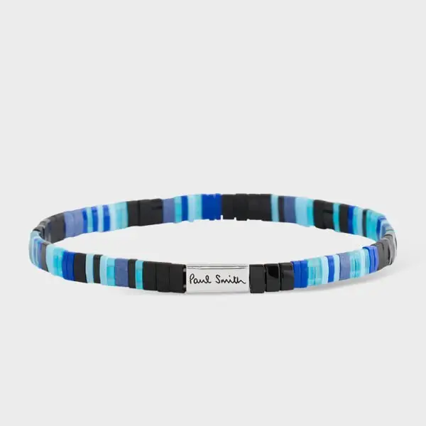 Paul Smith Stripe Bead Bracelet - Blue