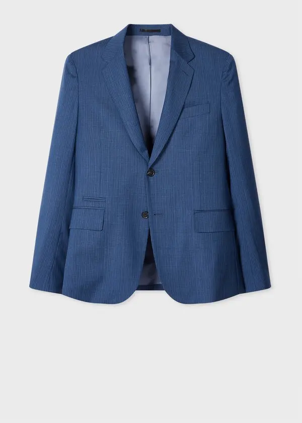 Paul Smith Navy Check Wool Blazer
