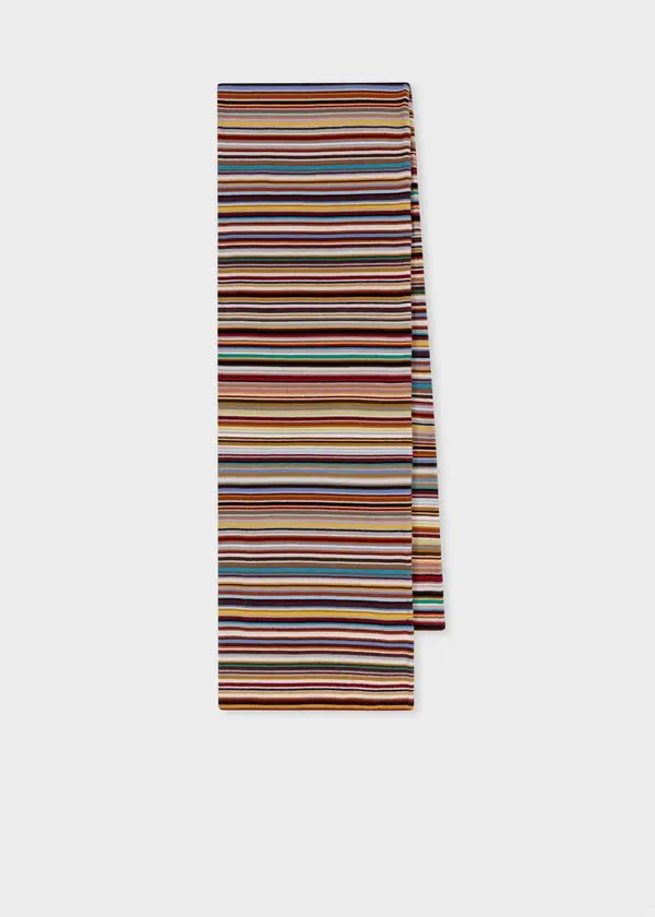 Paul Smith Woven Merino Wool 'signature Stripe' Scarf
