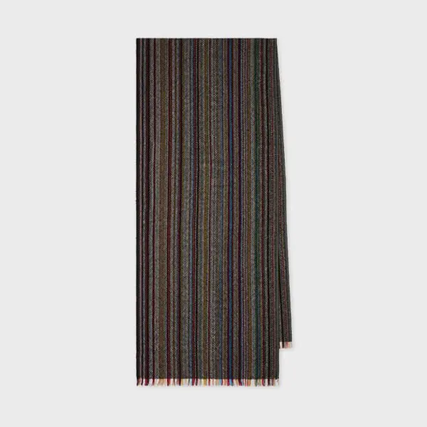 Paul Smith Signature Stripe' Merino Wool Scarf - Multicolour