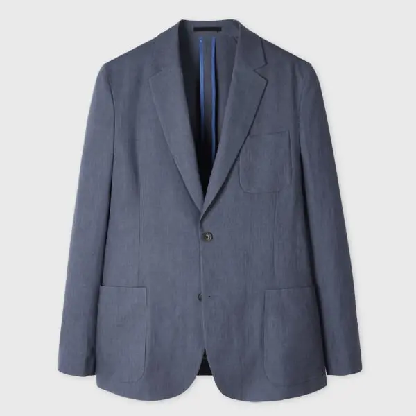 Paul Smith Stone Linen Patch-pocket Unlined Blazer