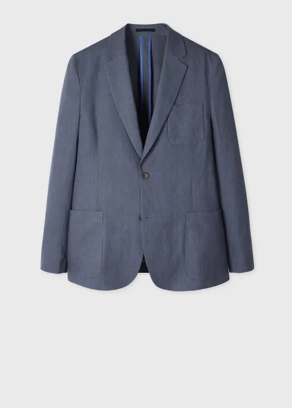 Paul Smith Stone Linen Patch-pocket Unlined Blazer