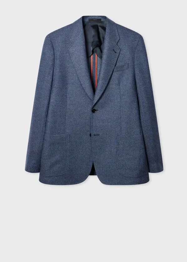 Paul Smith Wool-cashmere Buggy-lined Blazer - Blue