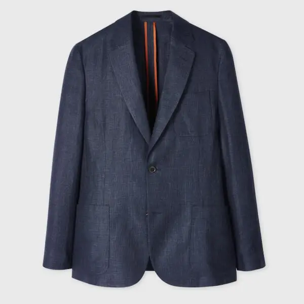 Paul Smith Navy Linen-wool Unlined Blazer - Blue