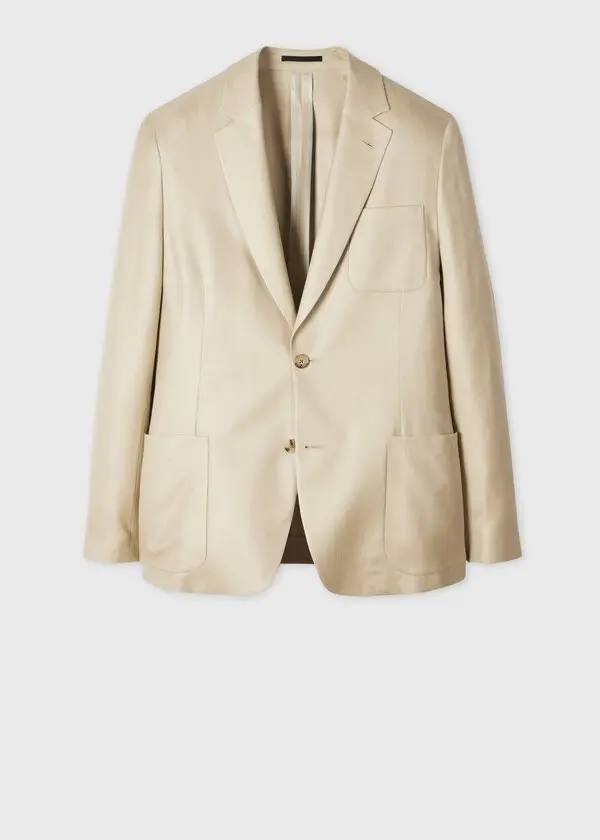 Paul Smith Light Camel Wool-silk Unlined Blazer